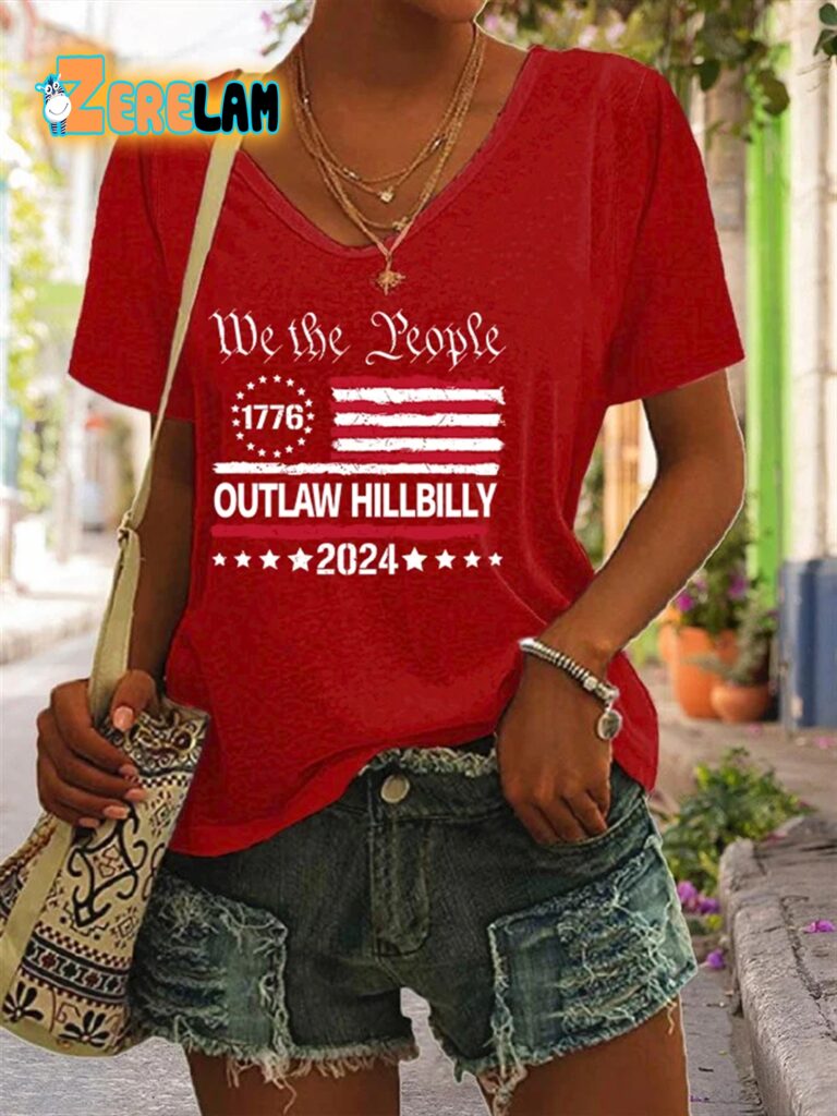 Women's We The people Outlaw Hillbilly 2024 Shirt - Zerelam